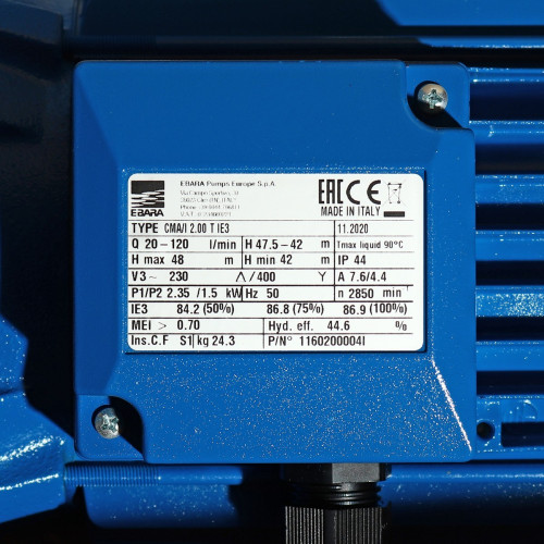 ปั๊มน้ำ EBARA รุ่น : CMA 2.00T